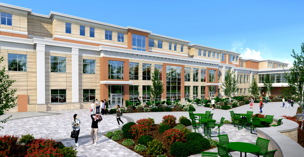 High School Outdoor Courtyard - XR3D Studios