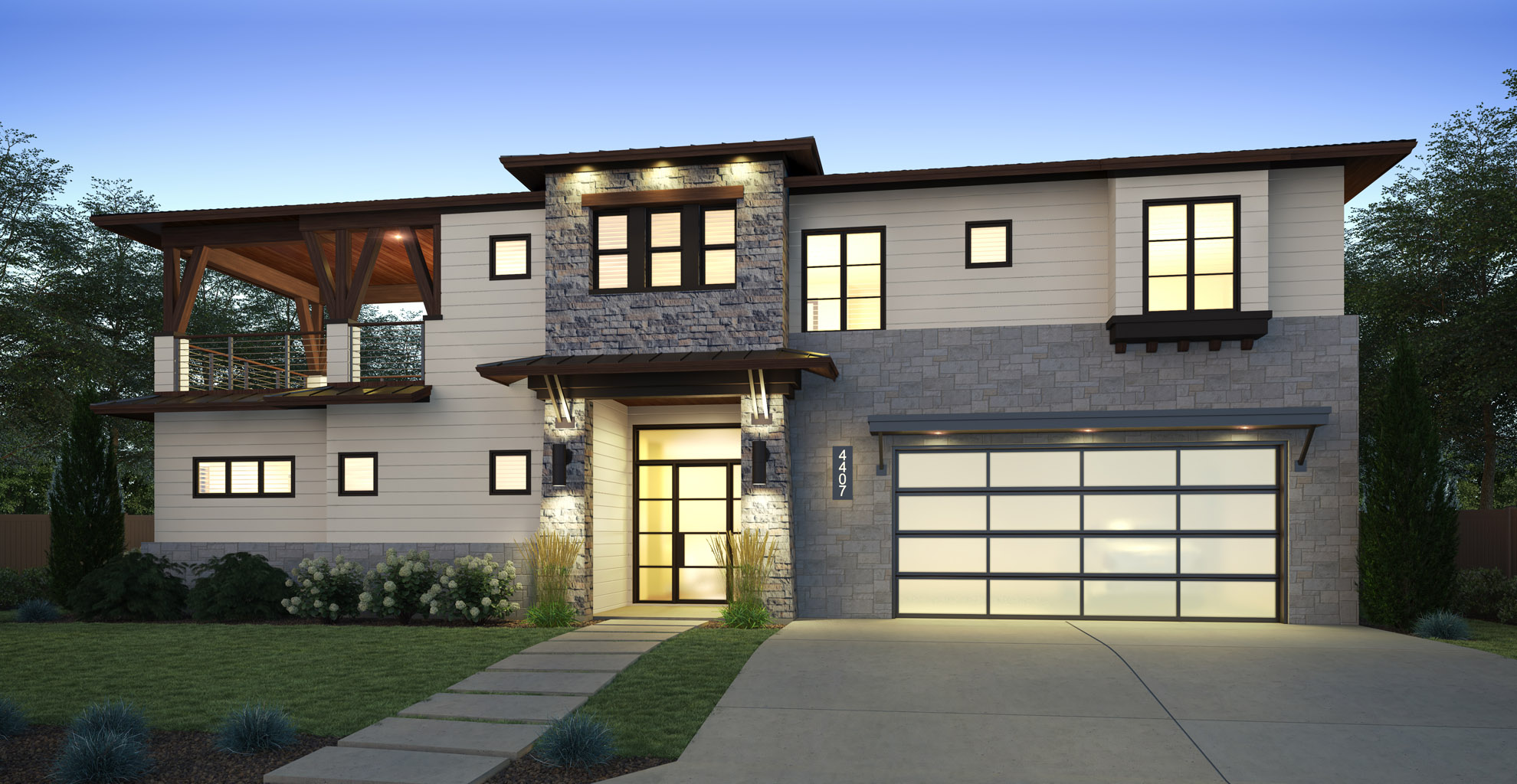 Modern Evening Streetside - XR3D Studios