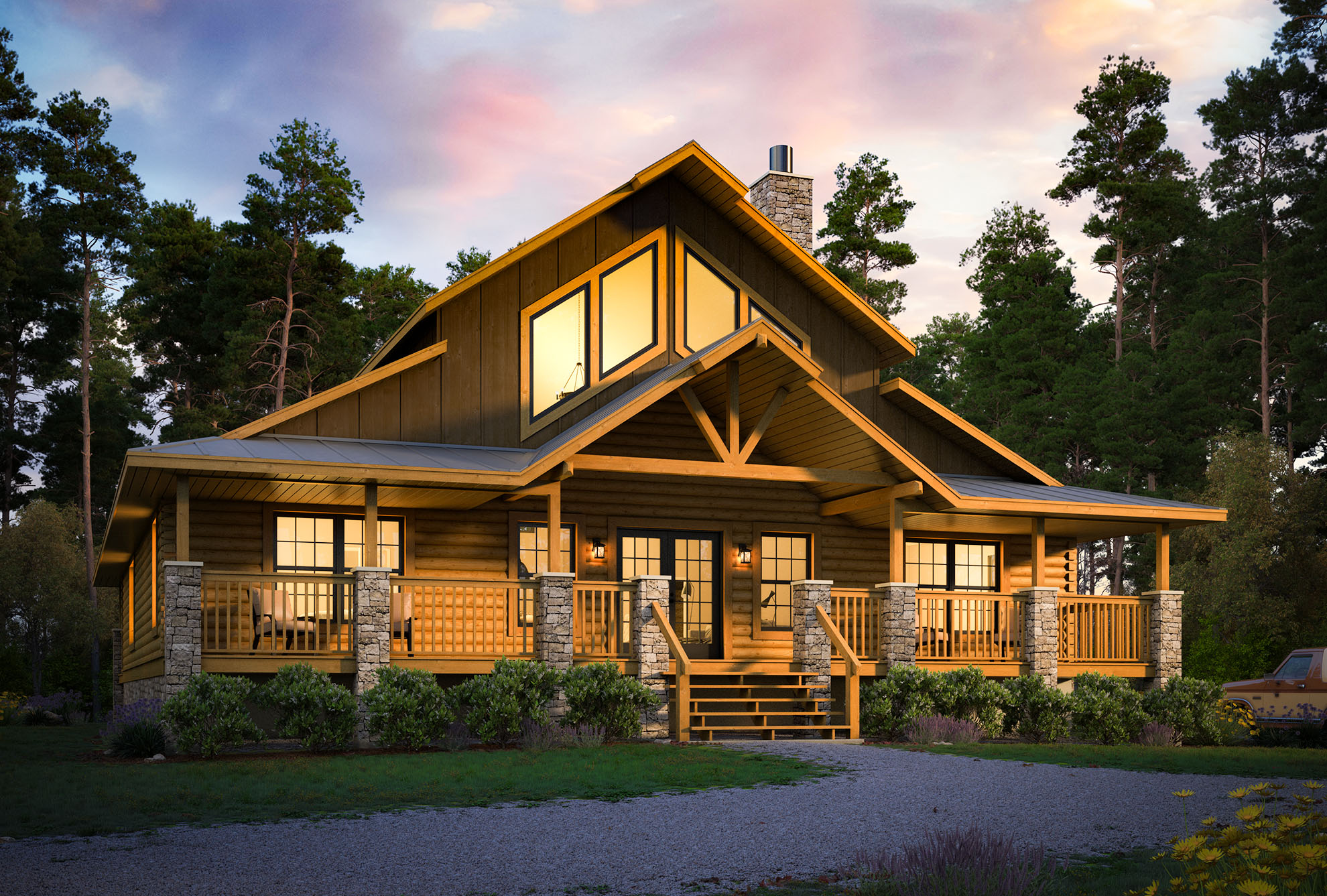 Beautiful Evening Cabin - XR3D Studios